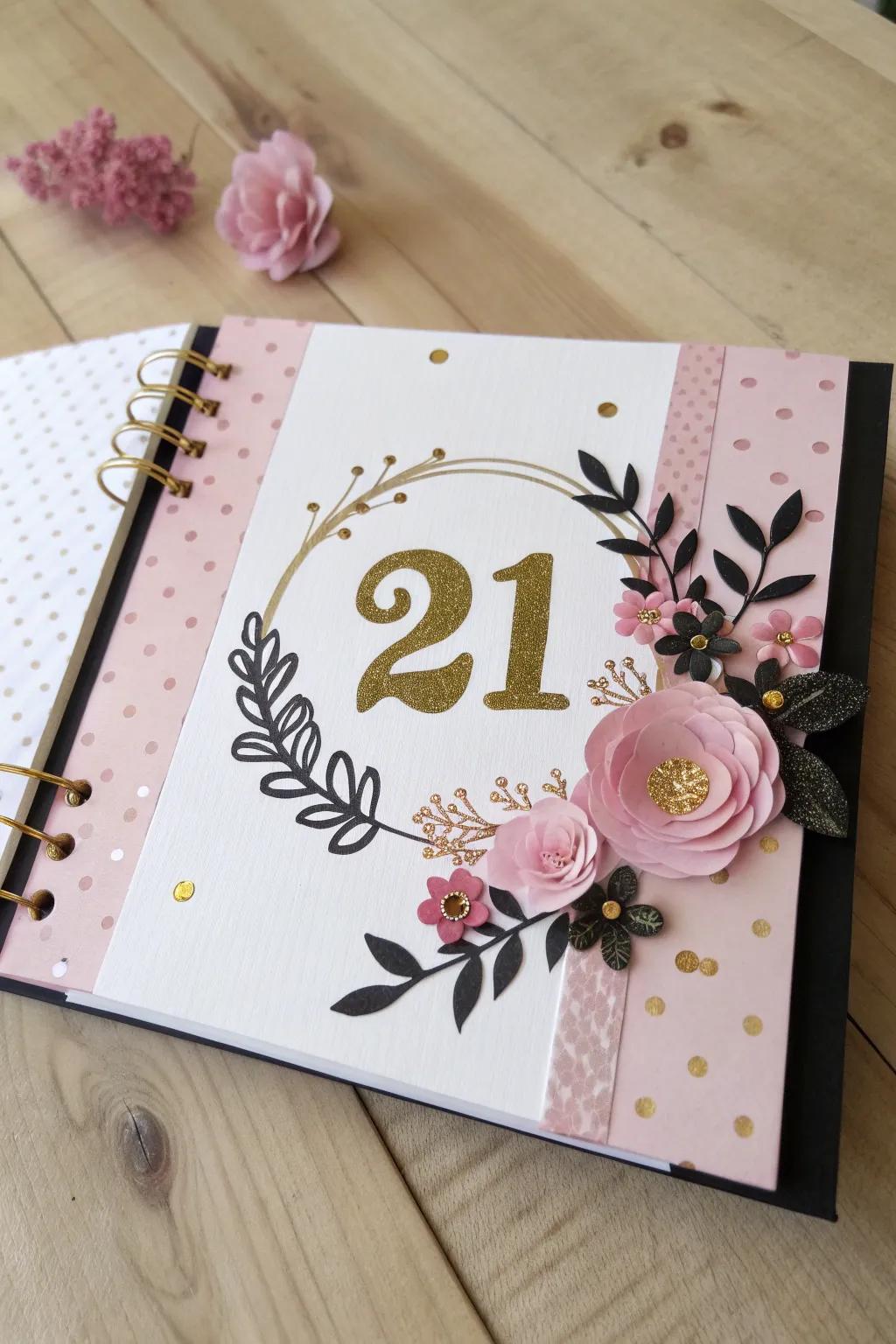 Chic Scrapbook Styles for Celebrating 21st Birthdays - Pines & Paint