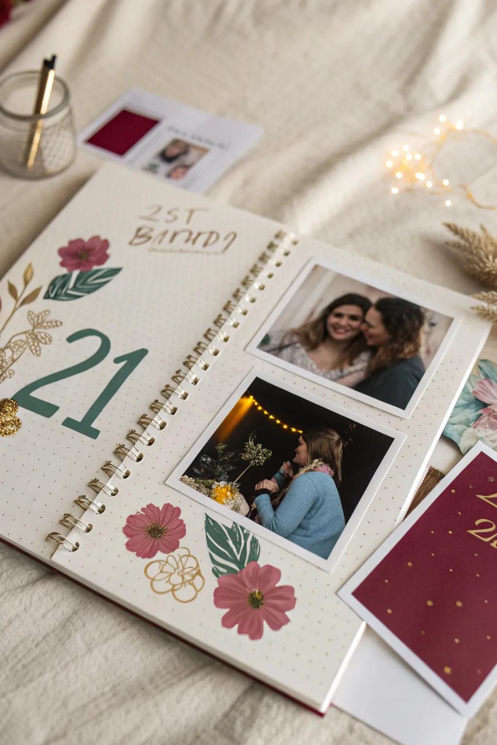 Chic Scrapbook Styles for Celebrating 21st Birthdays - Pines & Paint
